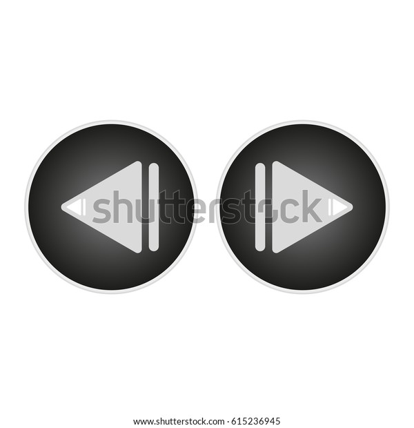 Vector Image Left Right Buttons Stock Vector (Royalty Free) 615236945 ...