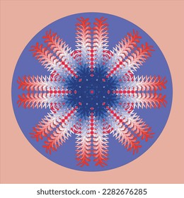 Vector Image Patterns Arranged Radially Stock Vector (Royalty Free ...