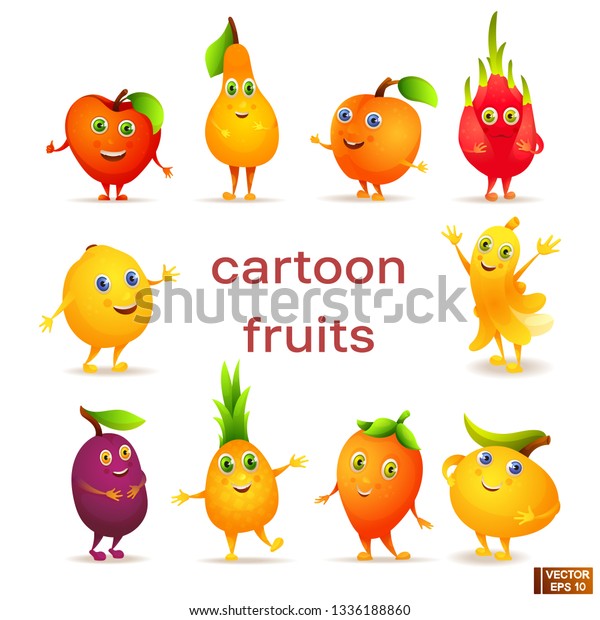 Vector Image Set Bright Colored Cartoon Stock Vector (Royalty Free ...