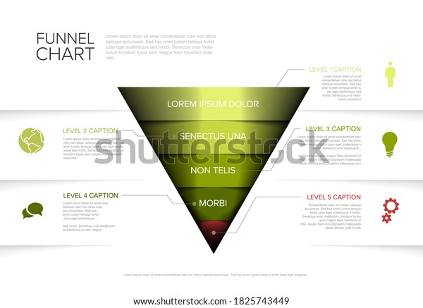 Vector Infographic Funnel Level Layers Template Stock Vector (Royalty ...