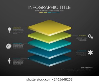 Vector Infographic Layers Template Five Level Stock Vector (Royalty Free) 2465648253 | Shutterstock
