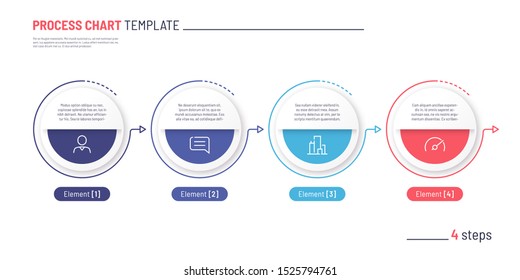 Vector Infographic Process Chart Template Five Stock Vector (Royalty ...