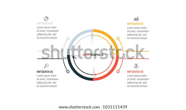Vector Infographic Process Line Arrows Business Stock Vector (Royalty ...