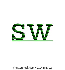 Vector Initial Letter Sw Lowercase Linked Stock Vector (Royalty Free ...