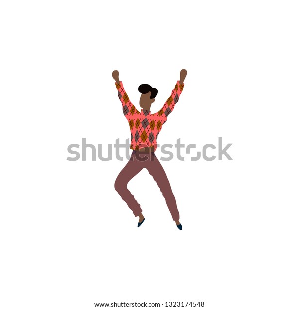 Vector Isolated Dancing Man Illustration Dancing Stock Vector (Royalty ...