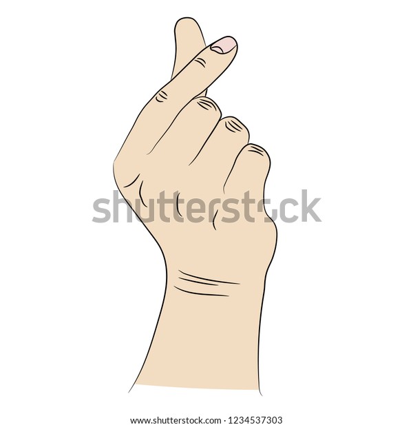 Vector Isolated Hand That Shows Symbol Stock Vector (Royalty Free ...