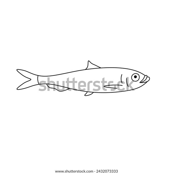 Vector Isolated One Single Fish Big Stock Vector (Royalty Free ...