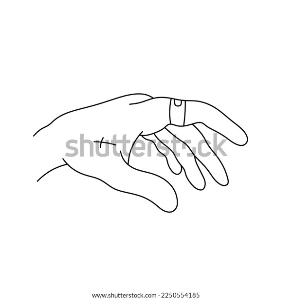 Vector Isolated One Wounded Human Hand Stock Vector (Royalty Free ...