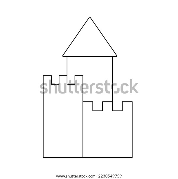 Vector Isolated Small Simple Geometric Castle Stock Vector (Royalty ...