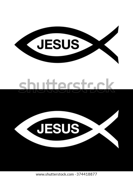 Vector Jesus Fish Symbol Set Stock Vector (Royalty Free) 374418877 ...