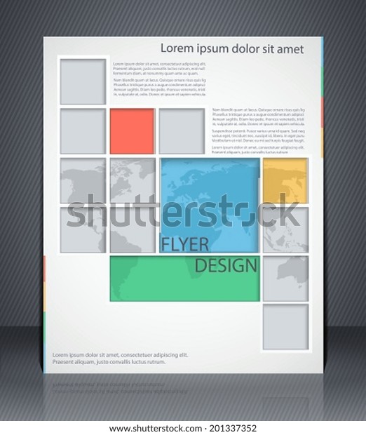 Vector Layout Business Flyer Map Magazine Stock Vector (Royalty Free ...