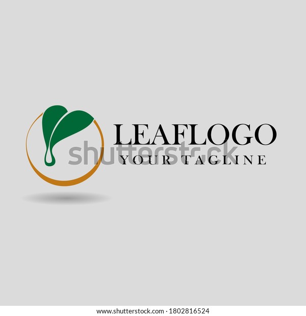Vector Leaf Logo Dew Drop Can Stock Vector (Royalty Free) 1802816524 ...