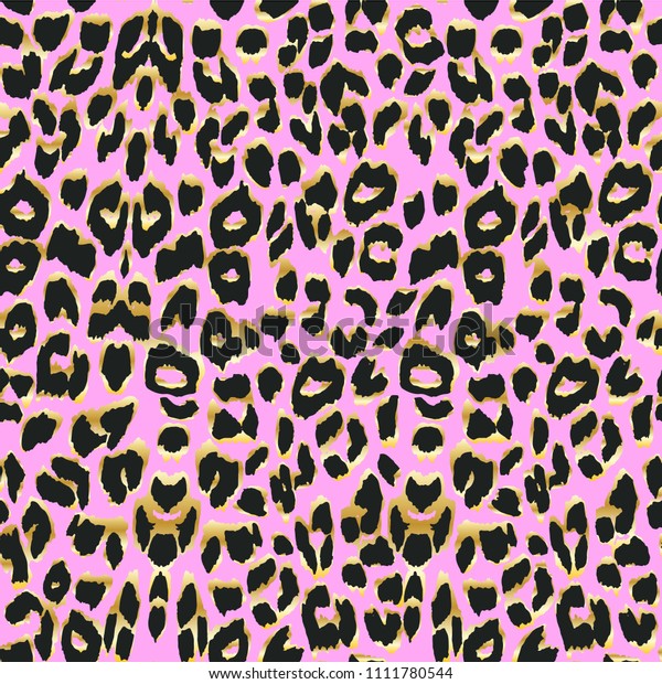 Vector Leopard Pink Gold Texture Seamless Stock Vector (Royalty Free ...