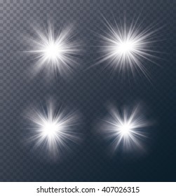 Vector Lightning Storm Set Design Electric Stock Vector (Royalty Free ...