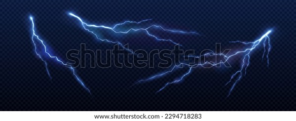 Vector Lightning Thunderstorm Light Effect Abstract Stock Vector ...