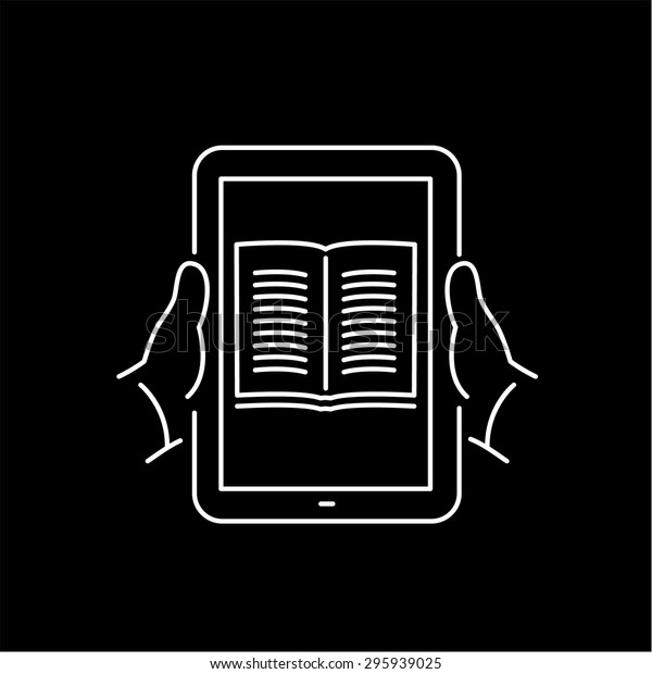 Vector Linear Icon Reading Gesture On Stock Vector (Royalty Free ...