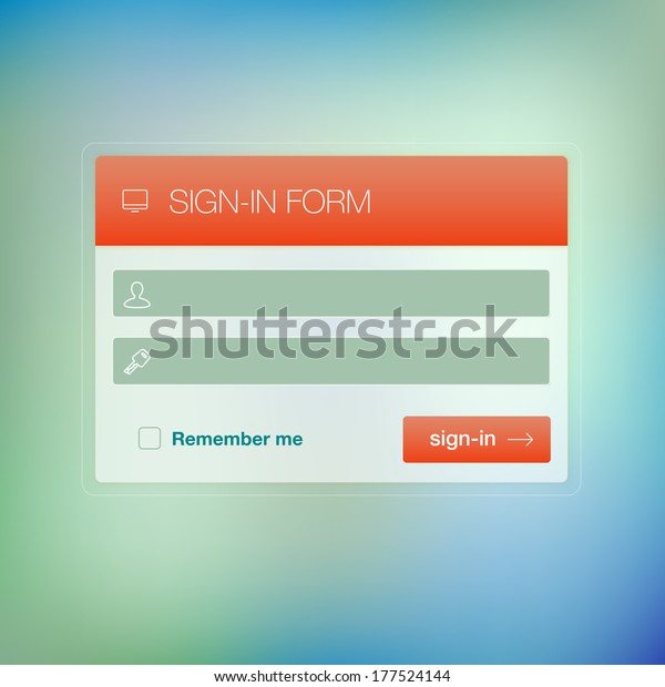 Vector Login Form Ui Element On: เวกเตอร์สต็อก (ปลอดค่าลิขสิทธิ์ ...