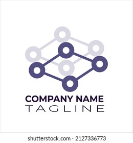 Vector Logo Connecting Computer Network Technology Stock Vector (Royalty Free) 2127336773 ...