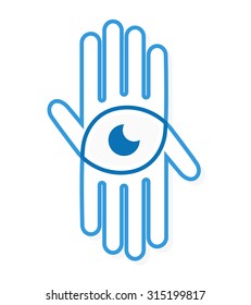 Logo Hand Eye Stock Illustration 467753663 | Shutterstock
