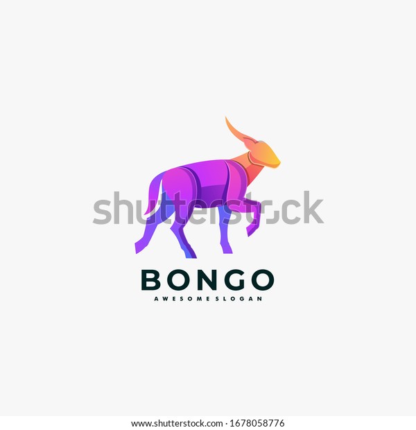 Vector Logo Illustration Bongo Gradient Colorful Stock Vector (Royalty Free) 1678058776 ...
