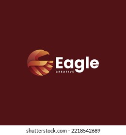 Vector Logo Illustration Eagle Gradient Colorful Stock Vector (Royalty ...