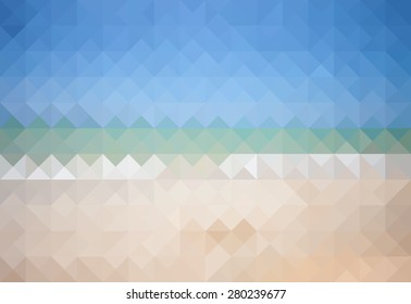 Vector Low Poly On Beach Concept Stock Vector (Royalty Free) 280239677 ...