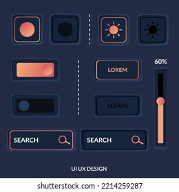 Vector Luxury Ui Design Elements Button Stock Vector (Royalty Free) 2214259287 | Shutterstock