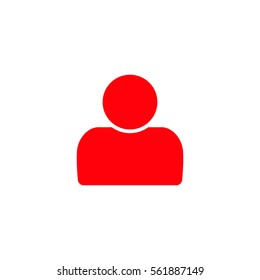 Vector Man Profile Icon Red Icon Stock Vector (Royalty Free) 588939476 ...