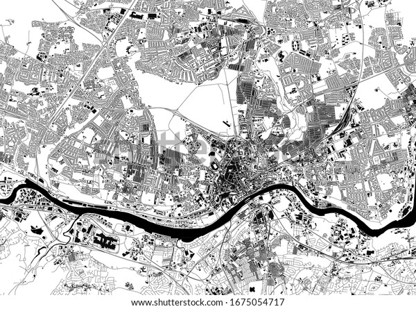 Vector Map City Newcastle Upon Tyne Stock Vector (Royalty Free ...