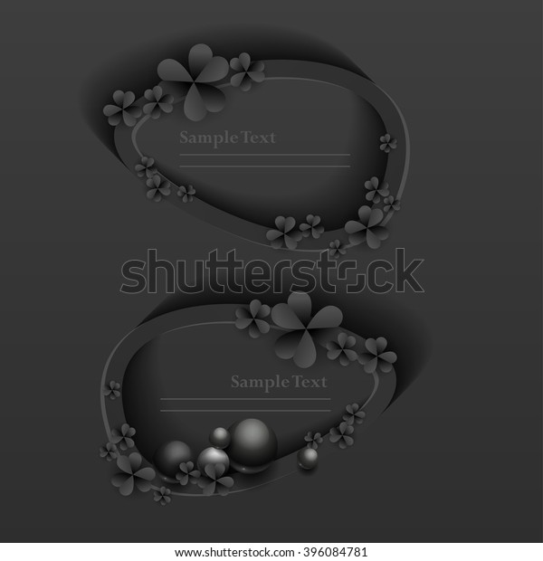 Vector Matte Black Frames Banners Panels Stock Vector (Royalty Free ...
