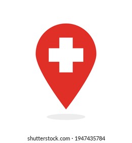 Vector Medical Red Mark On Map: เวกเตอร์สต็อก (ปลอดค่าลิขสิทธิ์ ...