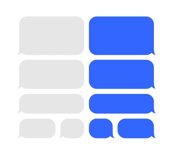 Blank Text Message Conversation