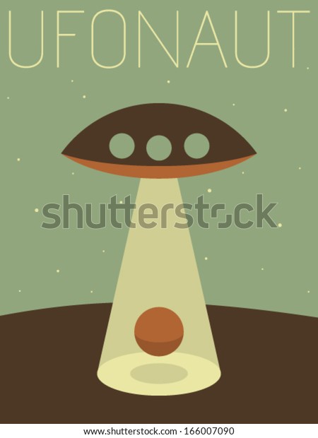 Vector Minimal Design Ufo Stock Vector (Royalty Free) 166007090 ...