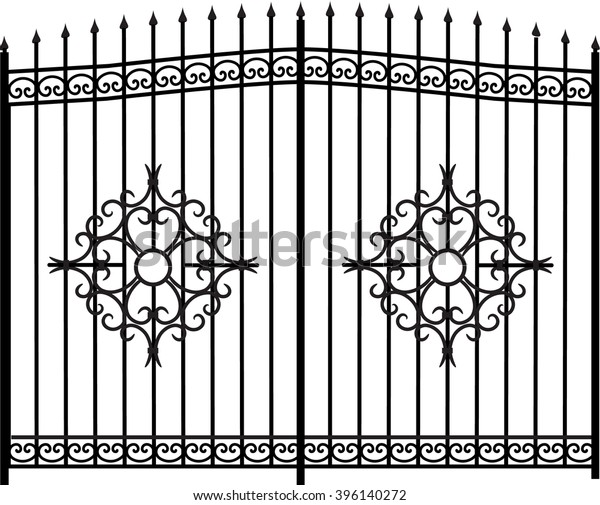 Vector Modern Forged Gates Stock Vector (Royalty Free) 396140272 ...