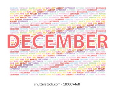 Vector Months Background Stock Vector (Royalty Free) 183809468 ...