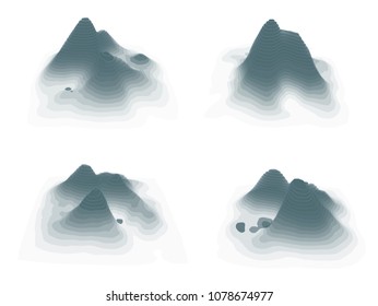 Vector Mountain Layout Diagram Layers Landscape Stock Vector (Royalty ...
