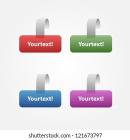 Vector Multicolor Labels On White Stock Vector (Royalty Free) 121673797 ...