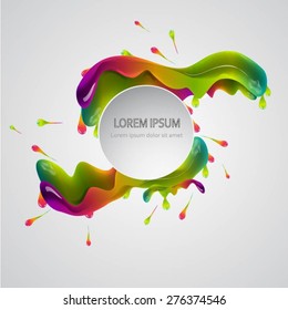 Vector Multicolor Splat Frame Stock Vector (Royalty Free) 276374546 ...