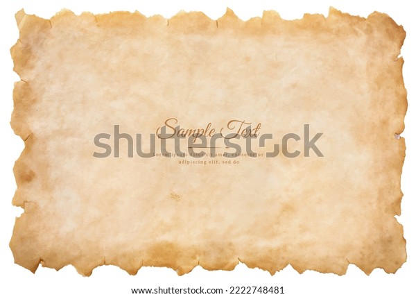 Vector Old Parchment Paper Sheet Vintage Stock Vector (Royalty Free ...