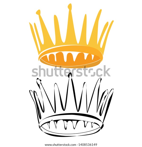 Vector On White Background Simple Crown Stock Vector (Royalty Free ...