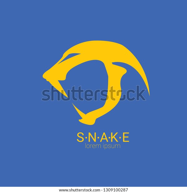 Vector Orange Snake Logo Template Danger Stock Vector (Royalty Free ...
