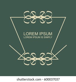 Vector Outline Text Template Stock Vector (Royalty Free) 600037037 ...