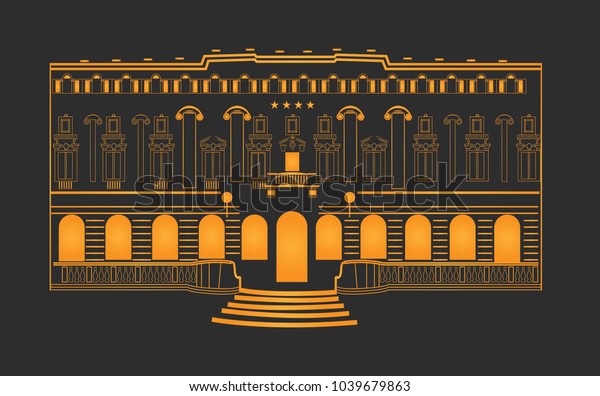 Vector Palace Illustration Stock Vector (Royalty Free) 1039679863 ...