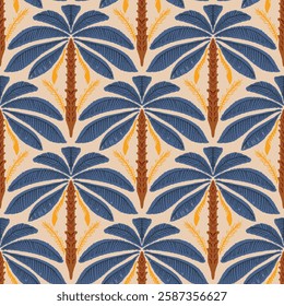 Vector Palm Trees Seamless Pattern: vector de stock (libre de regalías) 2587356627 | Shutterstock