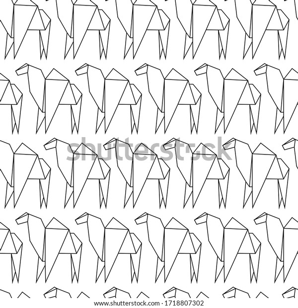 Vector Pattern Linear Origami Images Stock Vector (Royalty Free ...