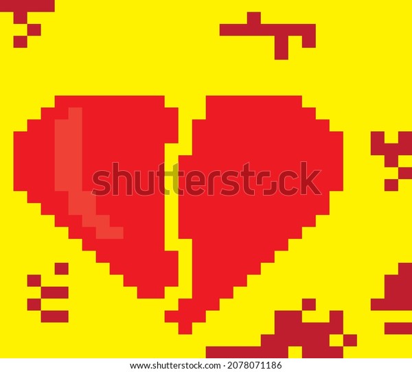 Vector Pixel Art 8 Bit Heart Stock Vector (Royalty Free) 2078071186 ...