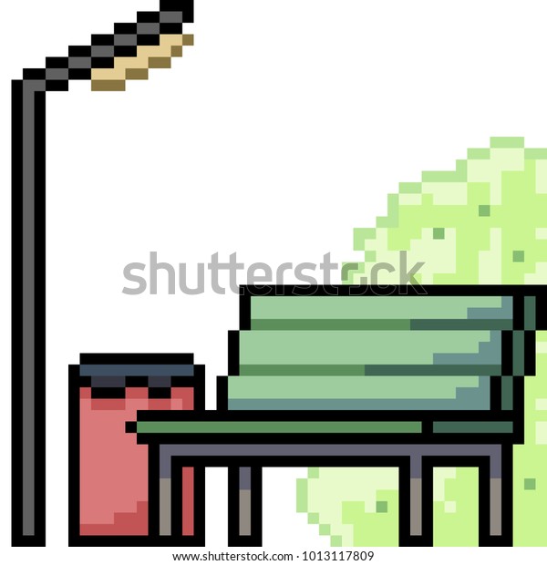 Vector Pixel Art Bench Isolated Stock Vector (Royalty Free) 1013117809 ...