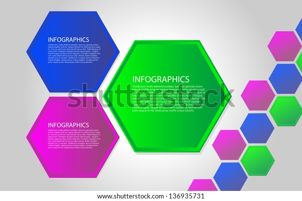 Vector Polygon Infographic Layout Webpage Webdesign Stock Vector ...