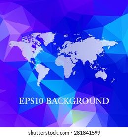Vector Polygon World Map Background Stock Vector (Royalty Free ...