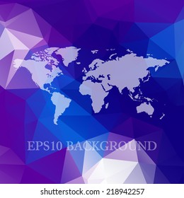 Vector Polygon World Map Background Stock Vector (Royalty Free ...